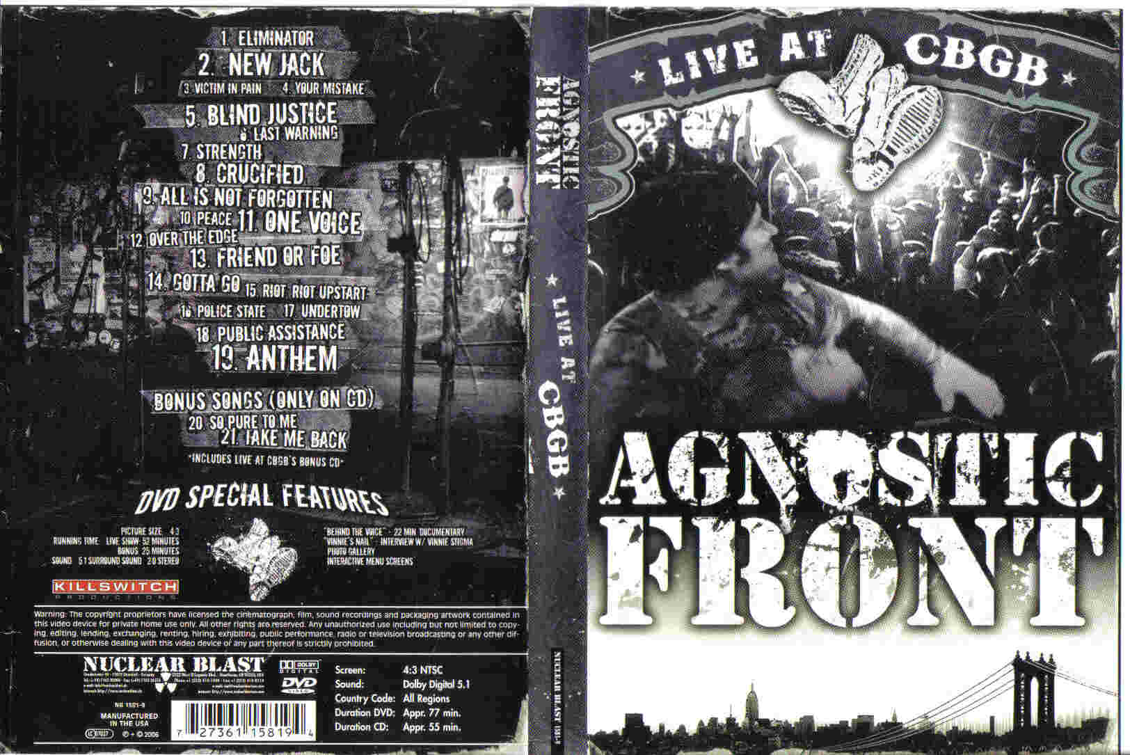 Agnostic Front Live At CBGB : Front | DVD Covers | Cover Century | Over ...